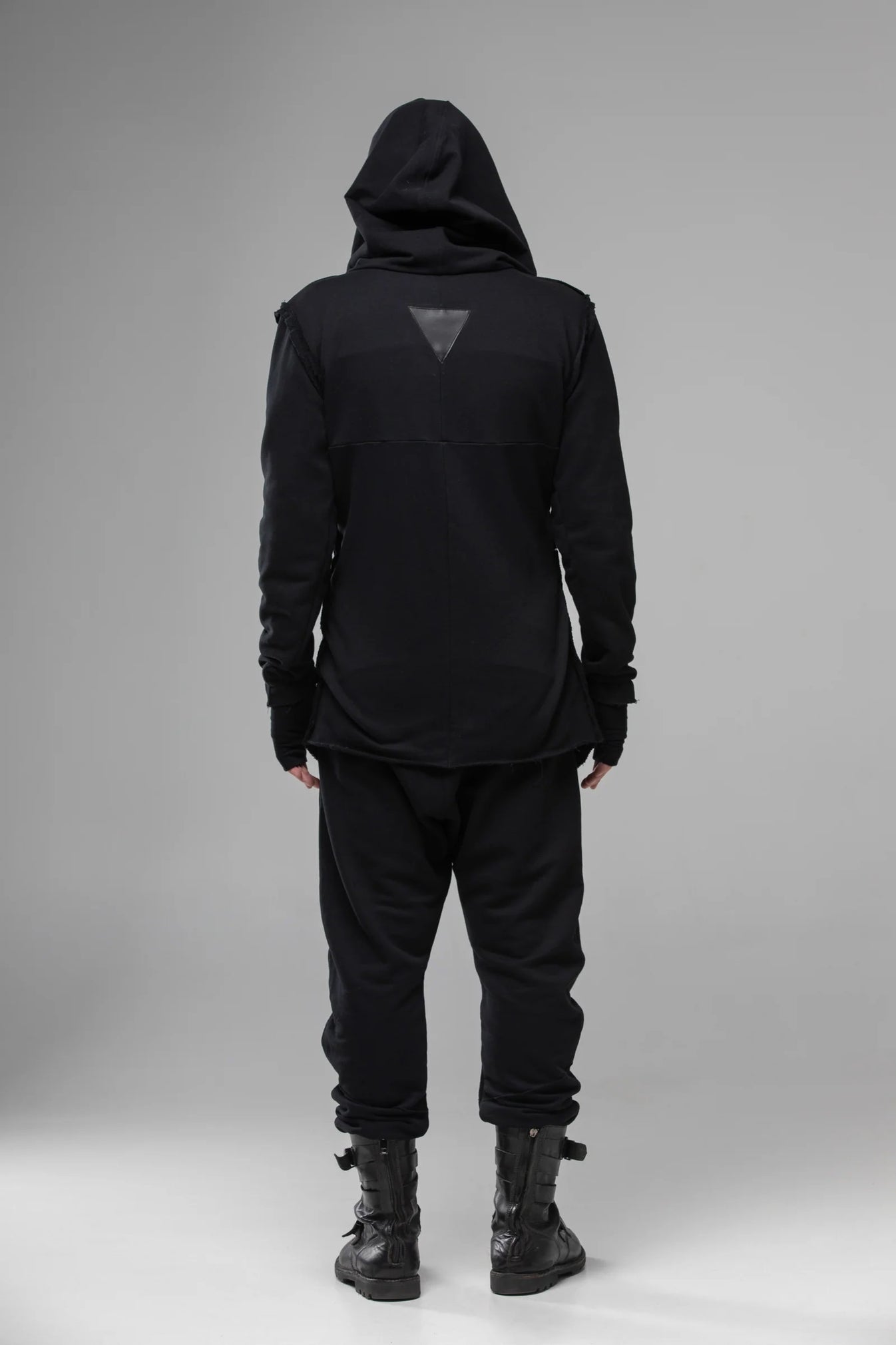 Hooded Asymmetrical Long Jacket for Mens | Ofelya Boutique