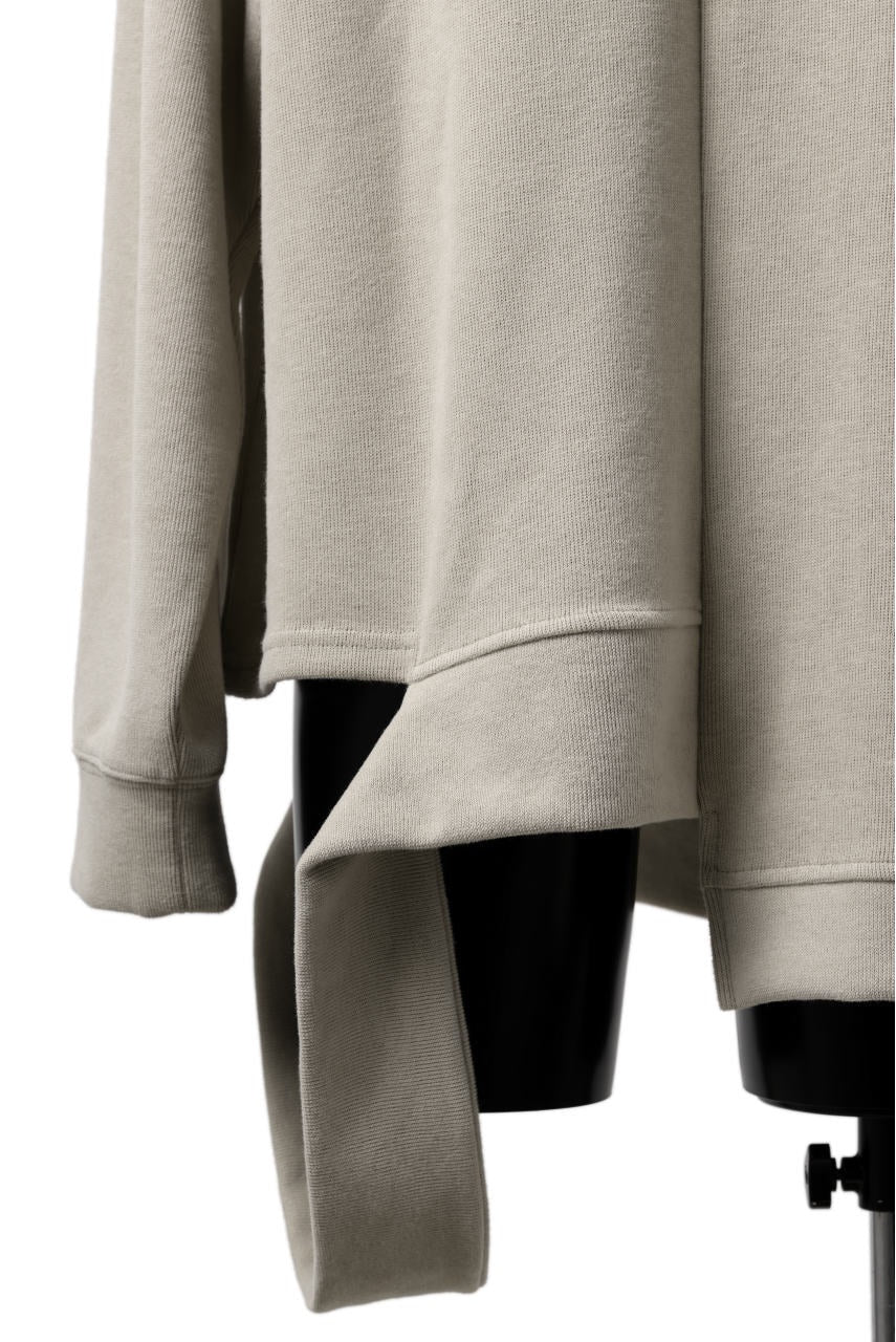 ASYMMETRY LOOP HEM TOP / Oversized Fit Vertically Falling JERSEY Sweat ...