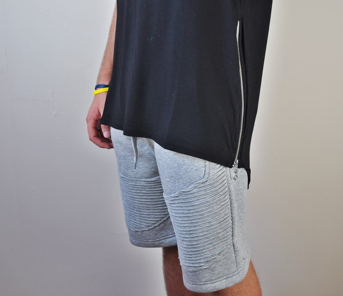 Enlengthen Side Zip Viscose Cotton Tank Top | Ofelya Boutique