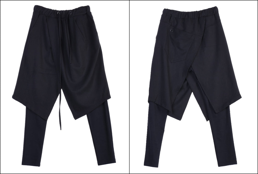 Black Layer Lounge Pants with Pockets | Ofelya Boutique